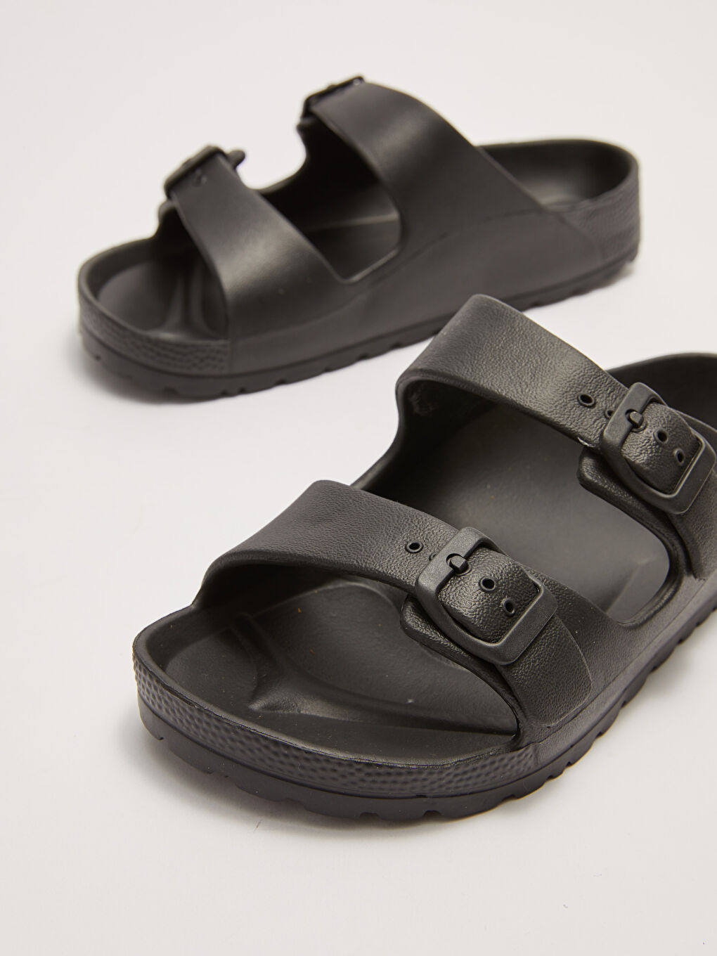 Buckle Detailed Double Strap Women's Slipper -S25088Z8-HUC - S25088Z8 ...