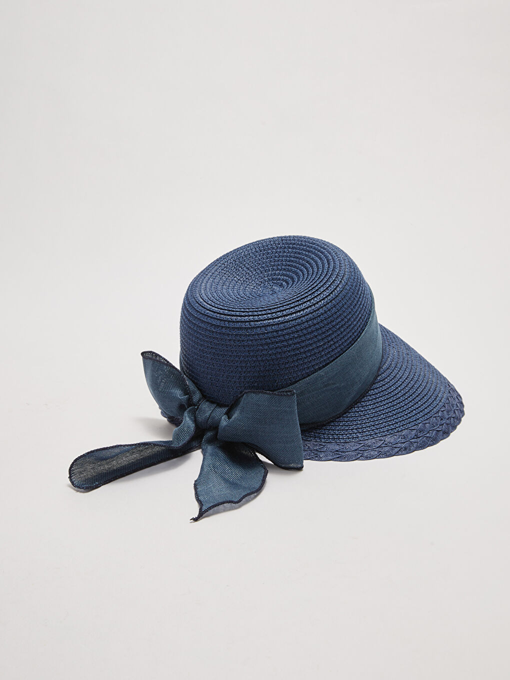 LACİVERT Kurdele Detaylı Hasır Kadın Vizör Şapka - S27557Z8-CRP | LCW