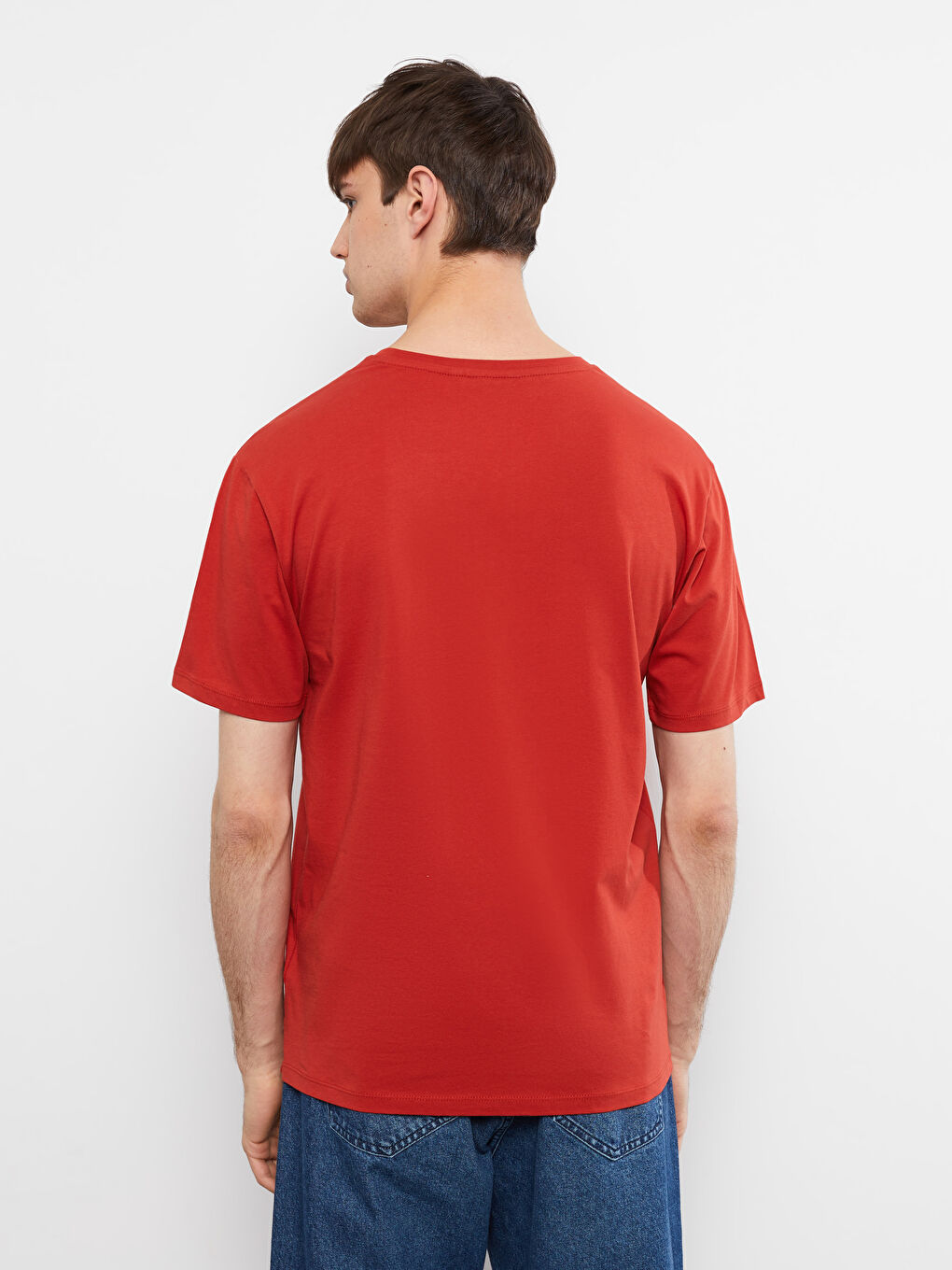 Crew Neck Short Sleeve Printed Combed Cotton Mens T Shirt S27739z8