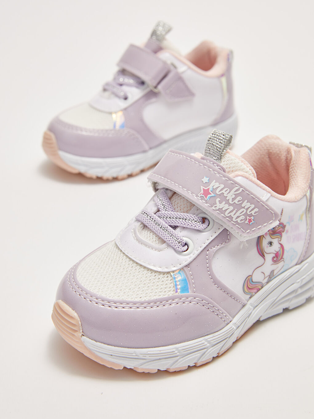 LİLA Baskılı Bağcık ve Cırt Cırtlı Kız Bebek Spor Ayakkabı - S2AB40Z1 ...