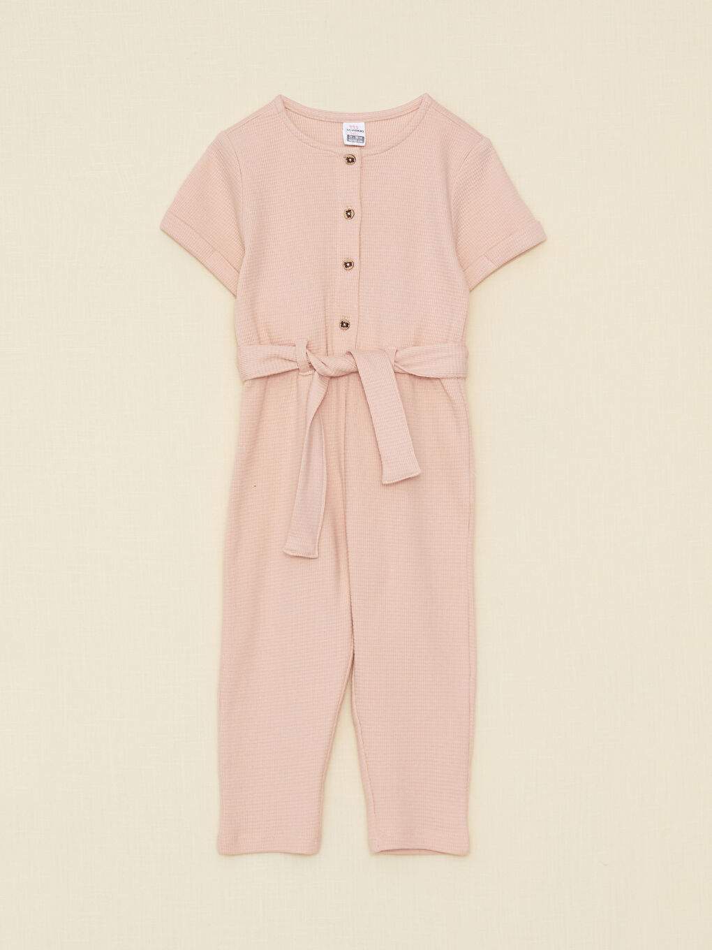 Crew Neck Short Sleeve Basic Baby Girl Jumpsuit -S2AP99Z1-GAP - S2AP99Z1-GAP - LC Waikiki