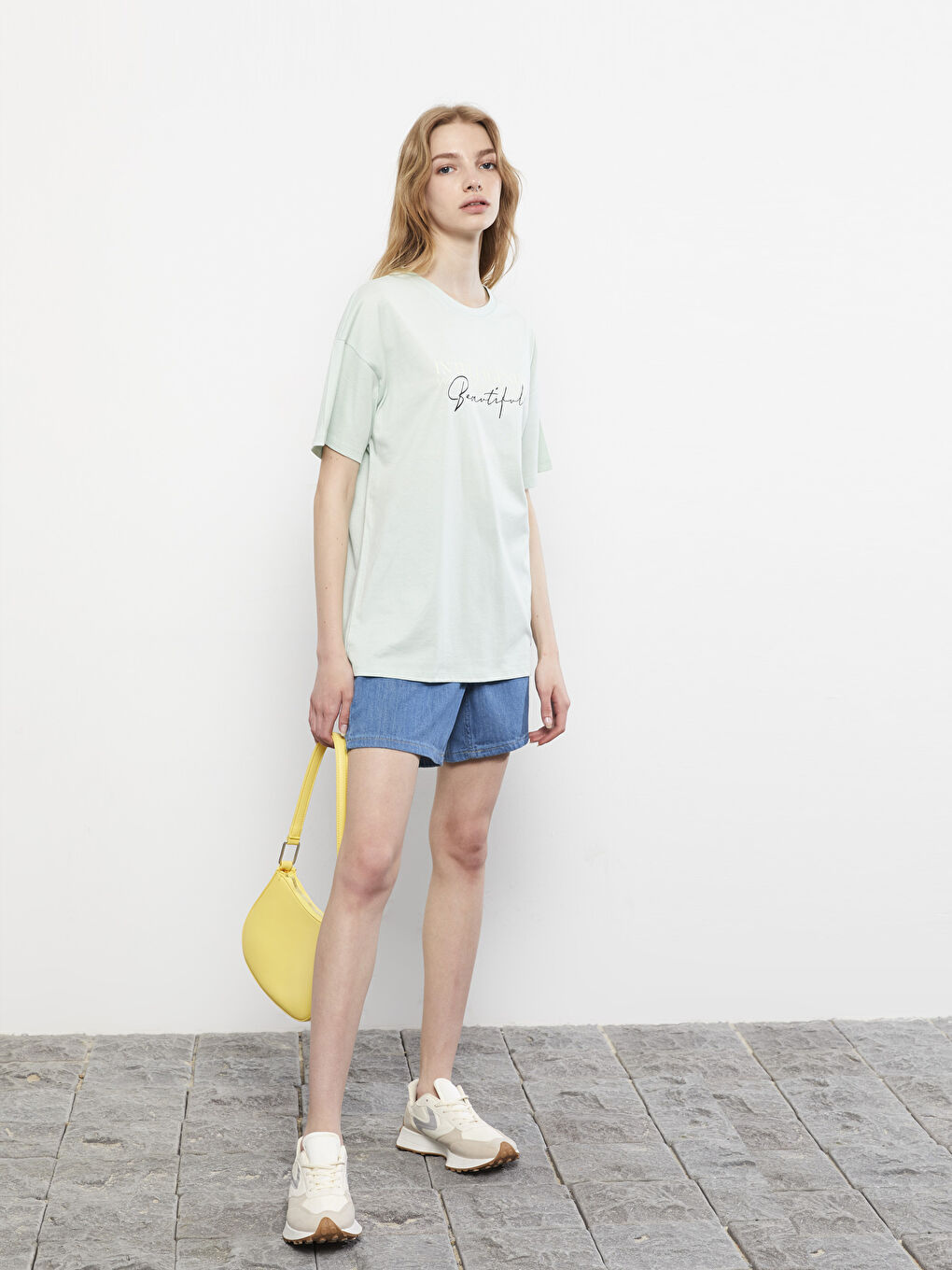 T-shirt femme en coton à manches courtes et col rond -S2AR82Z8-FYU ...