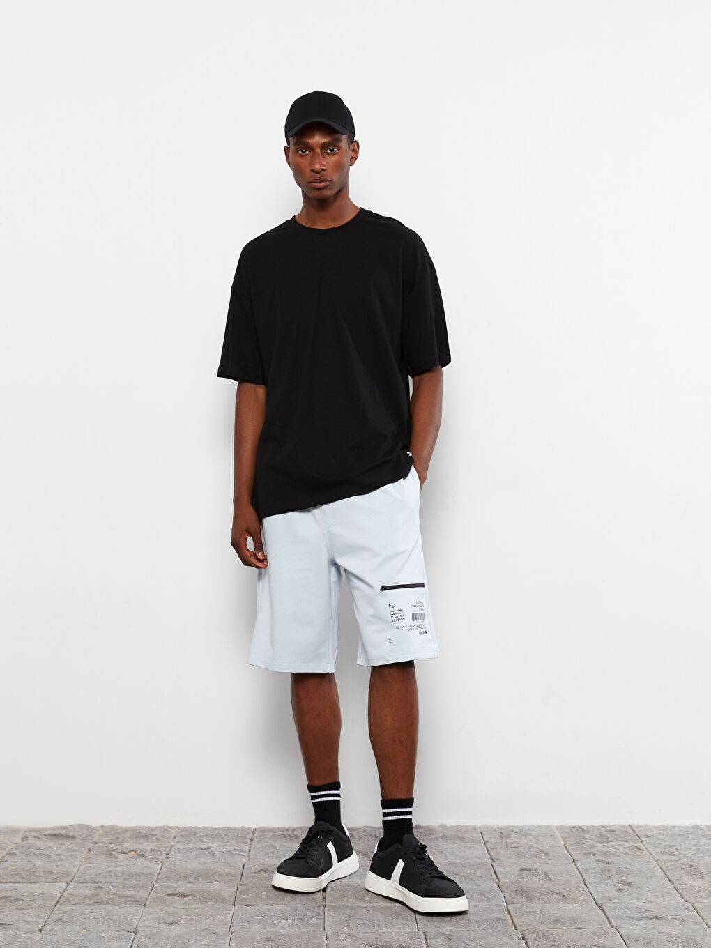 Slim Fit Binding Detail Men's Shorts -S2DO15Z8-U9U - S2DO15Z8-U9U - LC ...