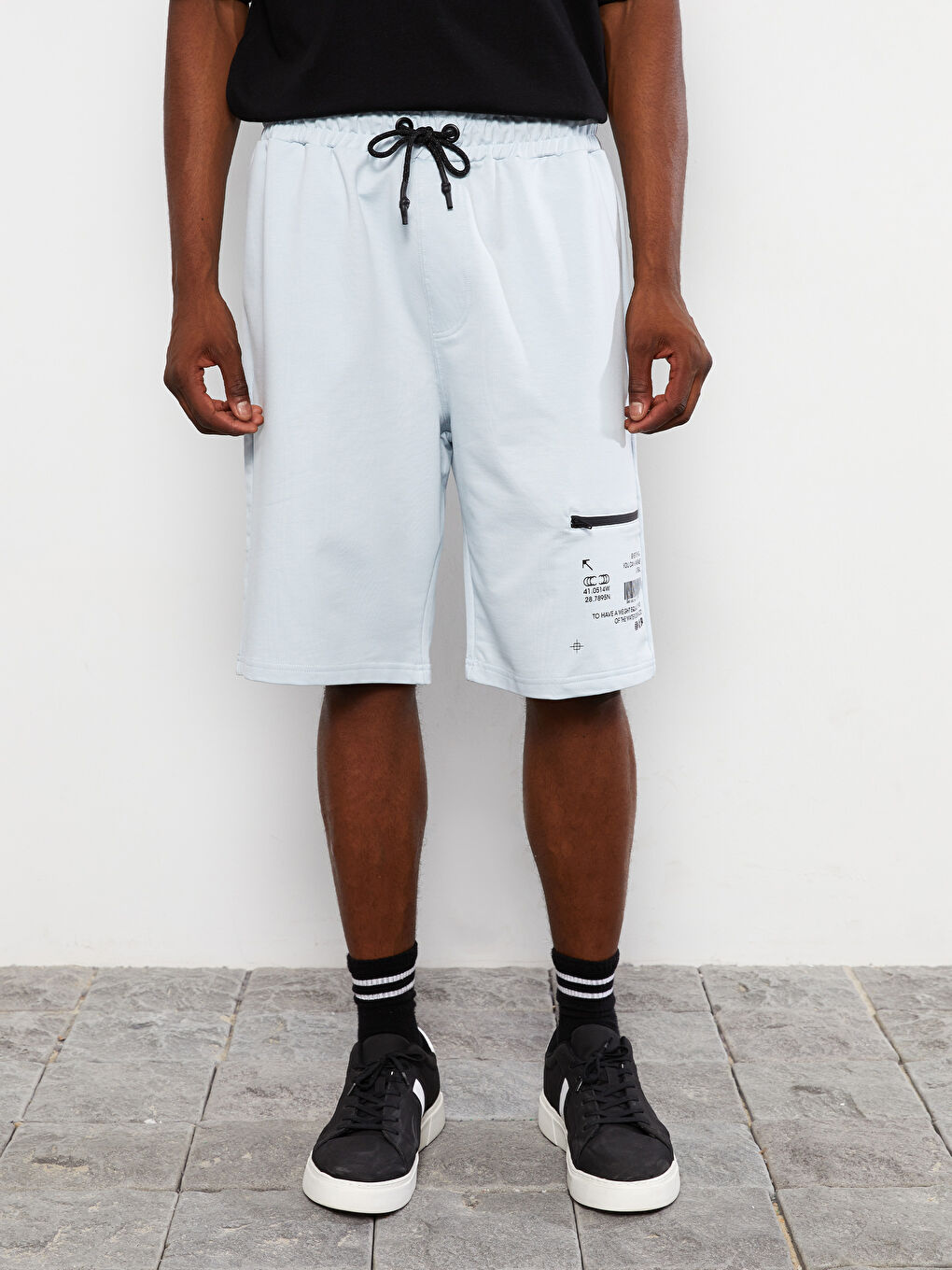 Slim Fit Binding Detail Men's Shorts -S2DO15Z8-U9U - S2DO15Z8-U9U - LC ...