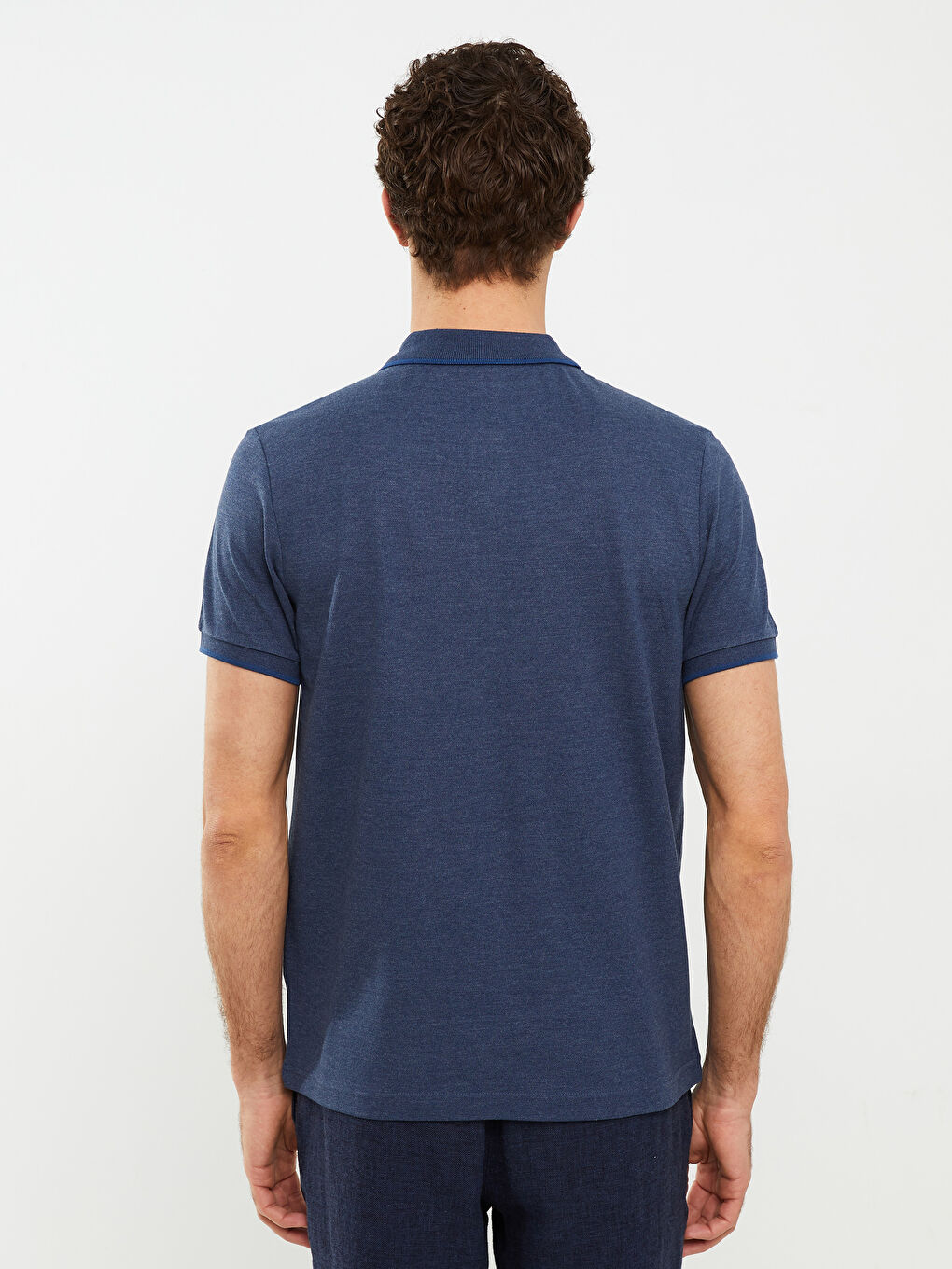 LACİVERT Polo Yaka Kısa Kollu Pike Erkek Tişört - S2DQ50Z8-F2Y | LCW