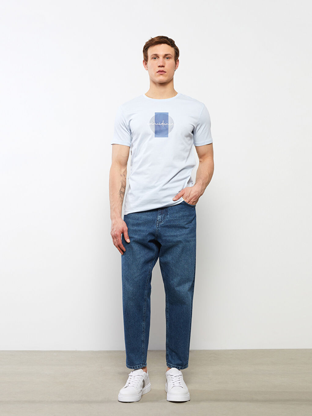 Crew Neck Short Sleeve Printed Combed Cotton Men's T-shirt -S2FN51Z8 ...