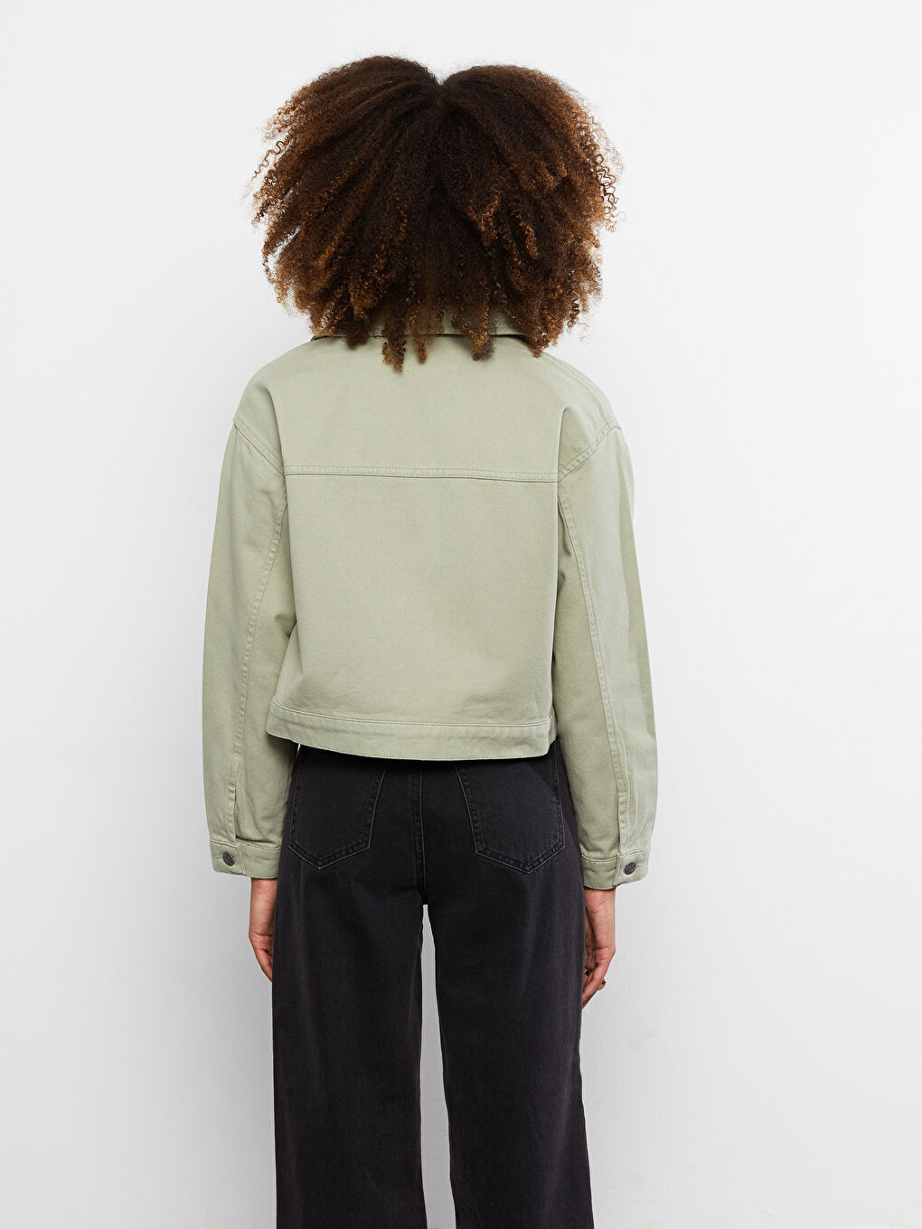 LC WAIKIKI Shirt Collar Twill Women's Jacket -S2G043Z8-TTT - S2G043Z8 ...