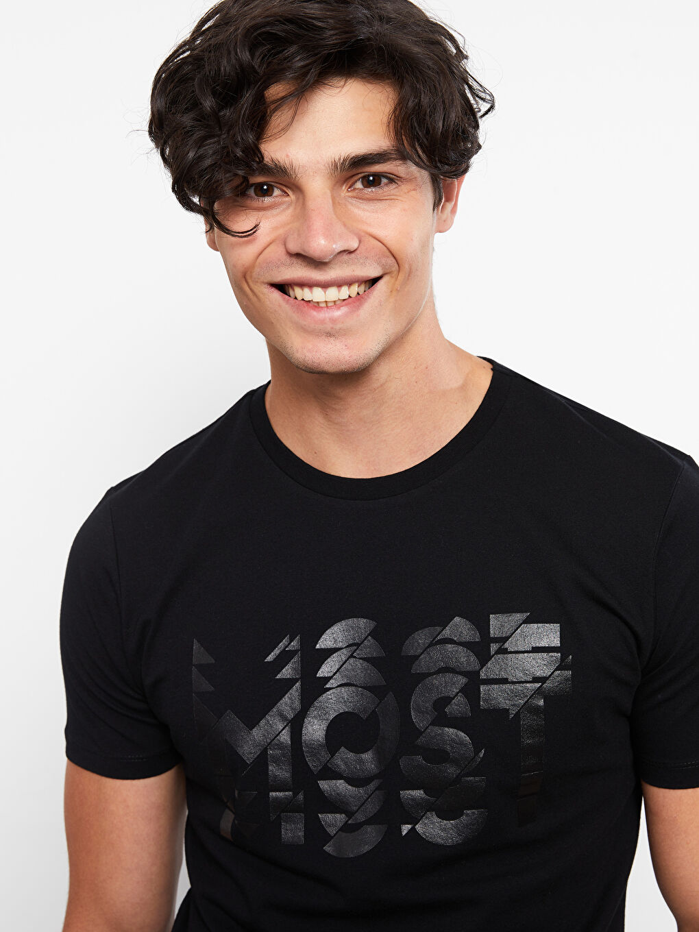 Crew Neck Short Sleeve Printed Combed Cotton Mens T Shirt S2gm81z8