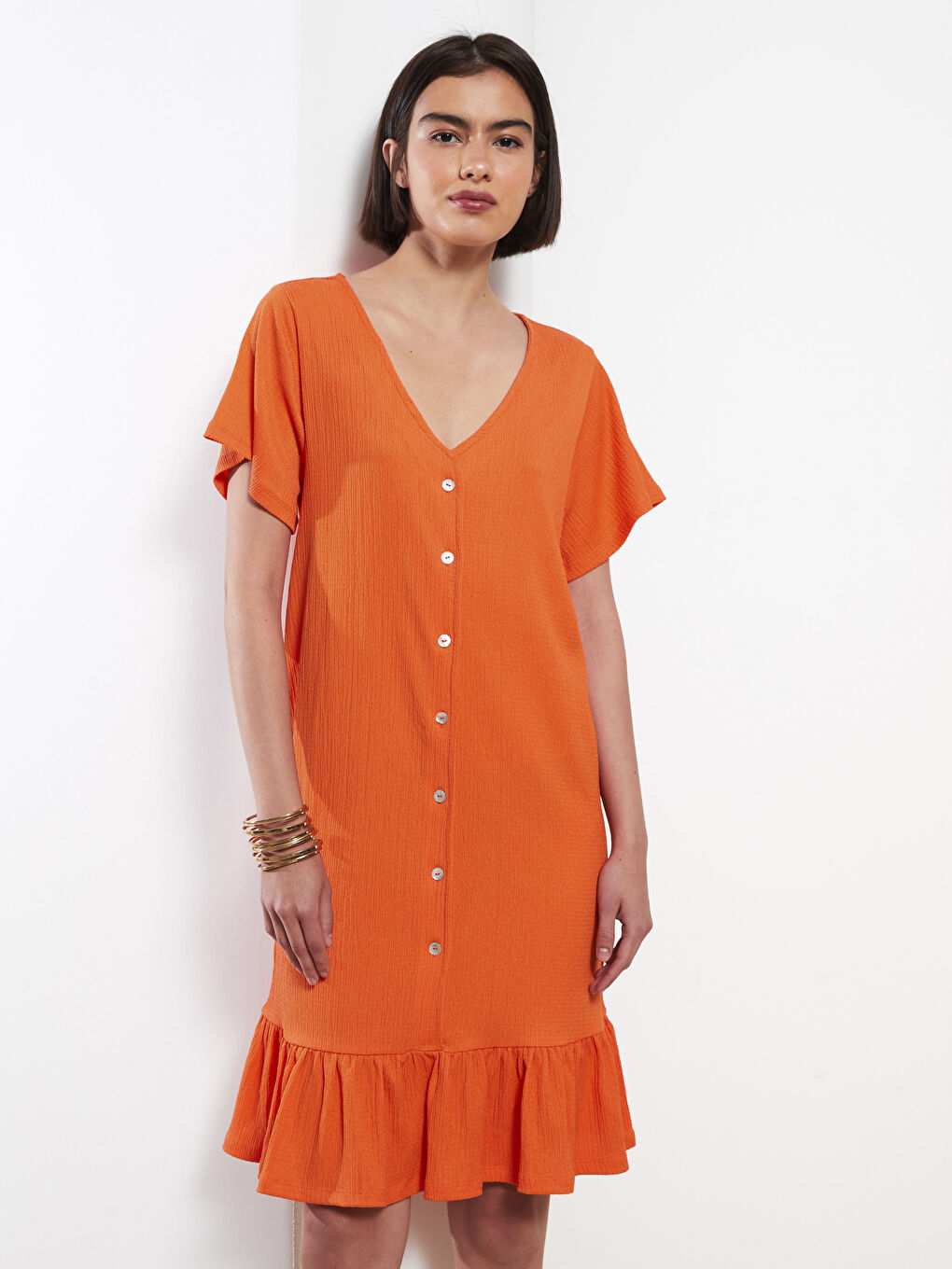 Robe ORANGE Femme -S2MC01Z8-GSA - S2MC01Z8-GSA - LC Waikiki