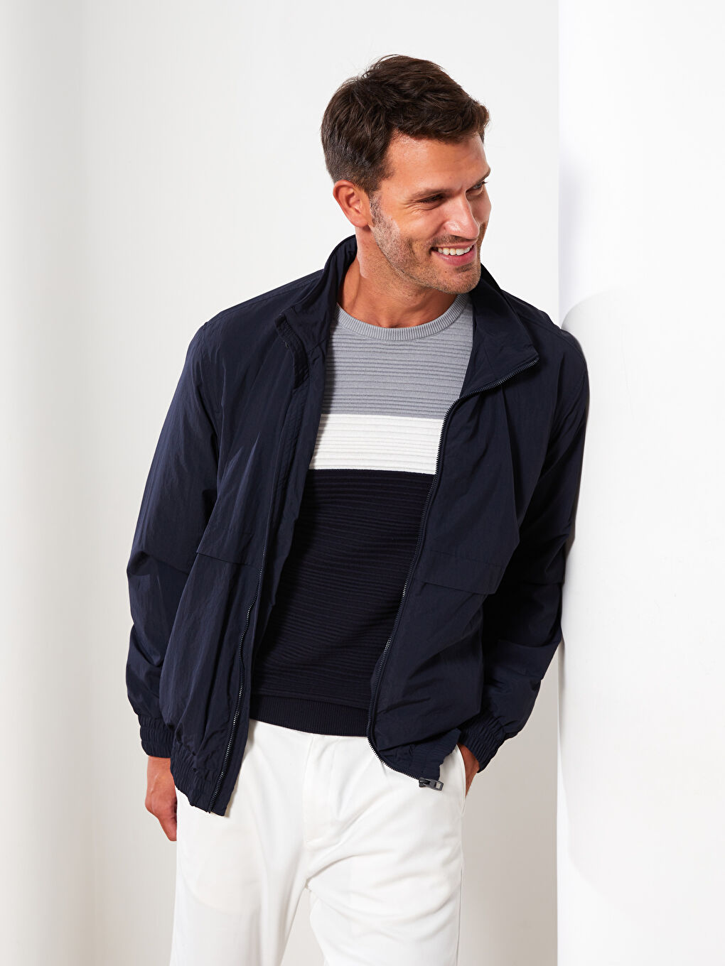 Standard Fit Turtle Neck Men's Coat -W20259Z8-RFG - W20259Z8-RFG - LC ...