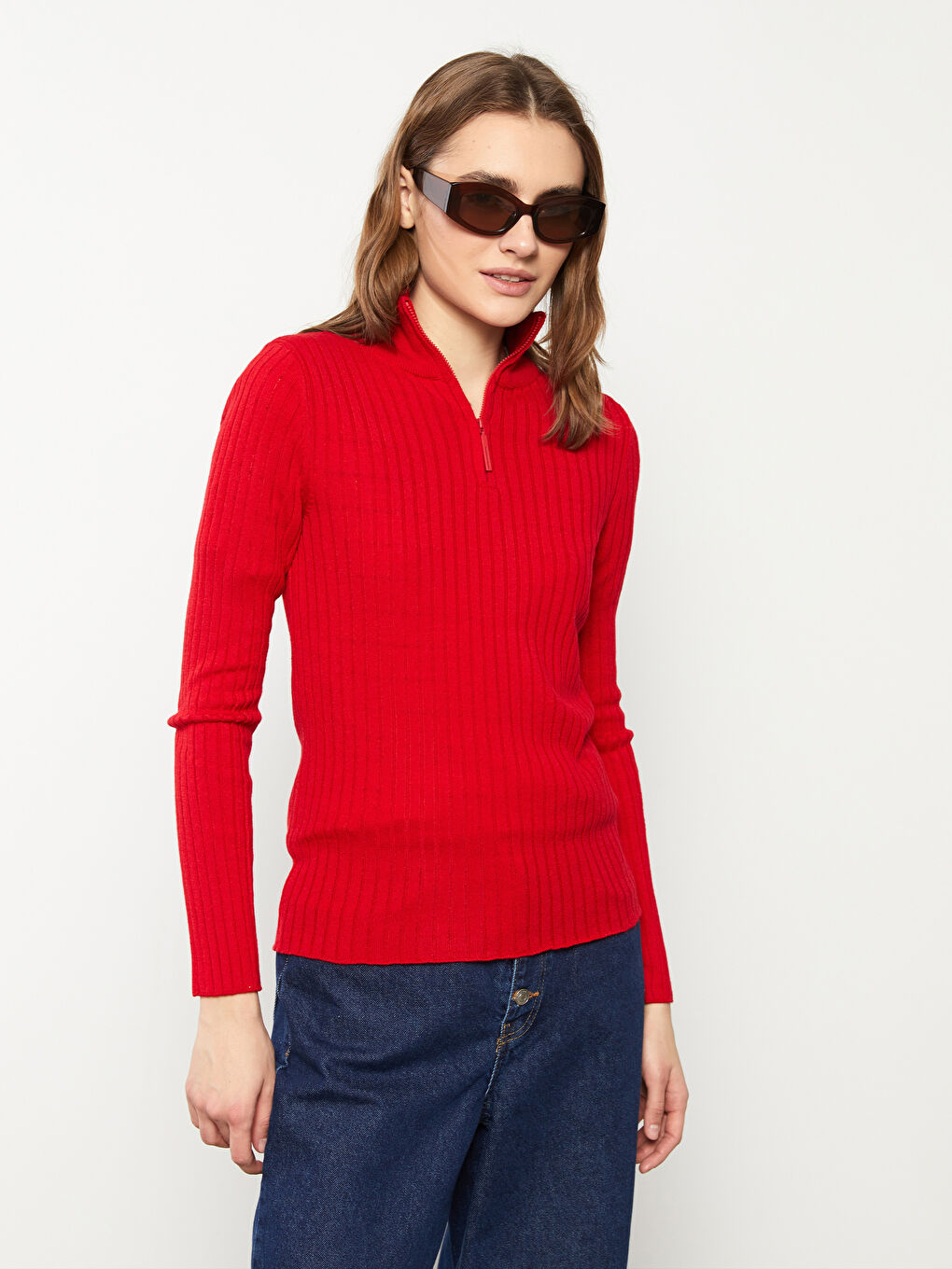 Pull ROUGE Femme -W20369Z8-R3R - W20369Z8-R3R - LC Waikiki