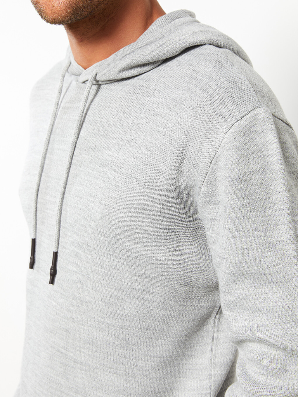 Hooded Long Sleeve Men's Tricot Sweater -W23217Z8-LAL - W23217Z8-LAL ...