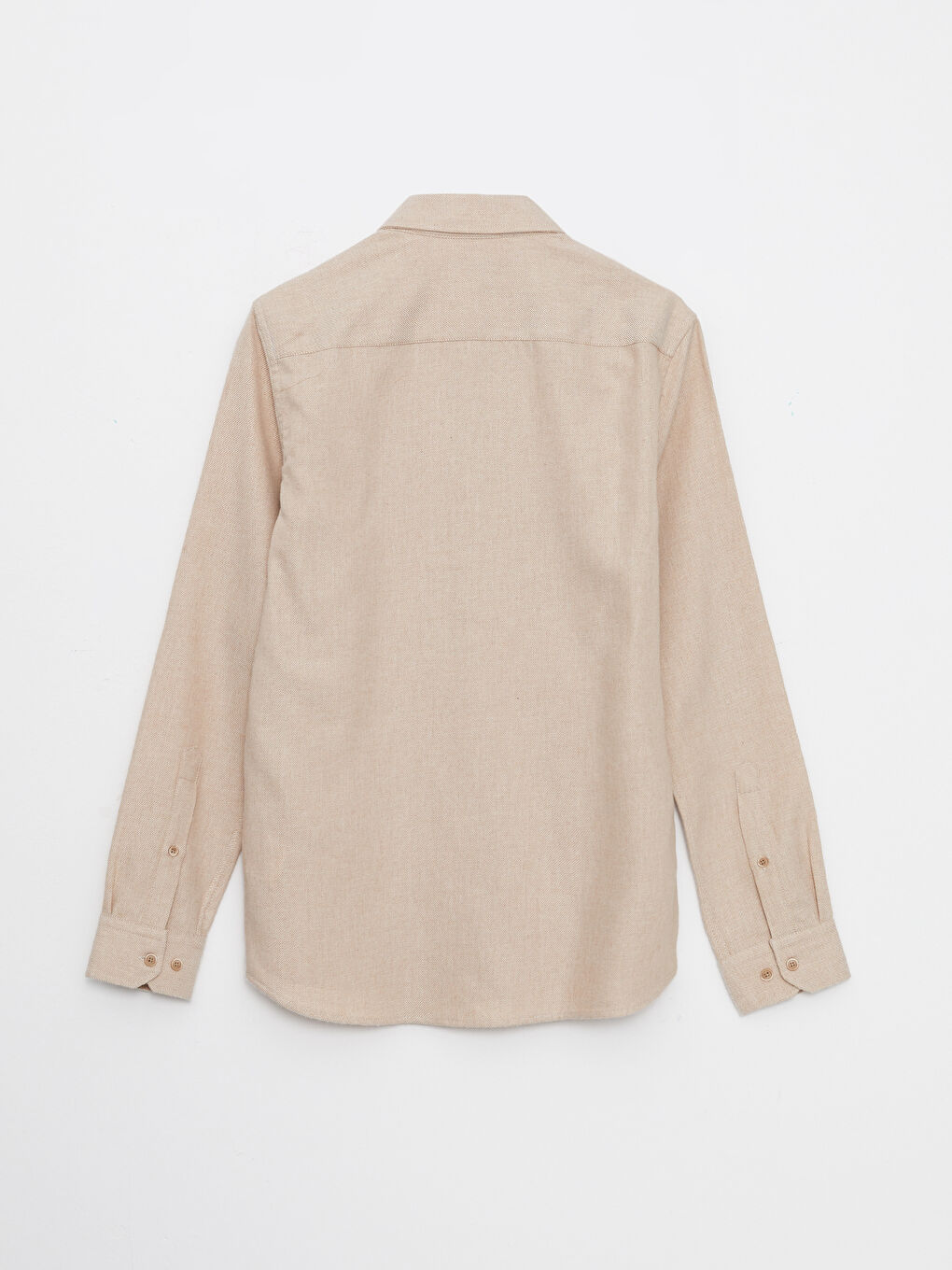 BEJ Slim Fit Uzun Kollu Gabardin Erkek Gömlek - W28374Z8-SHU | LCW