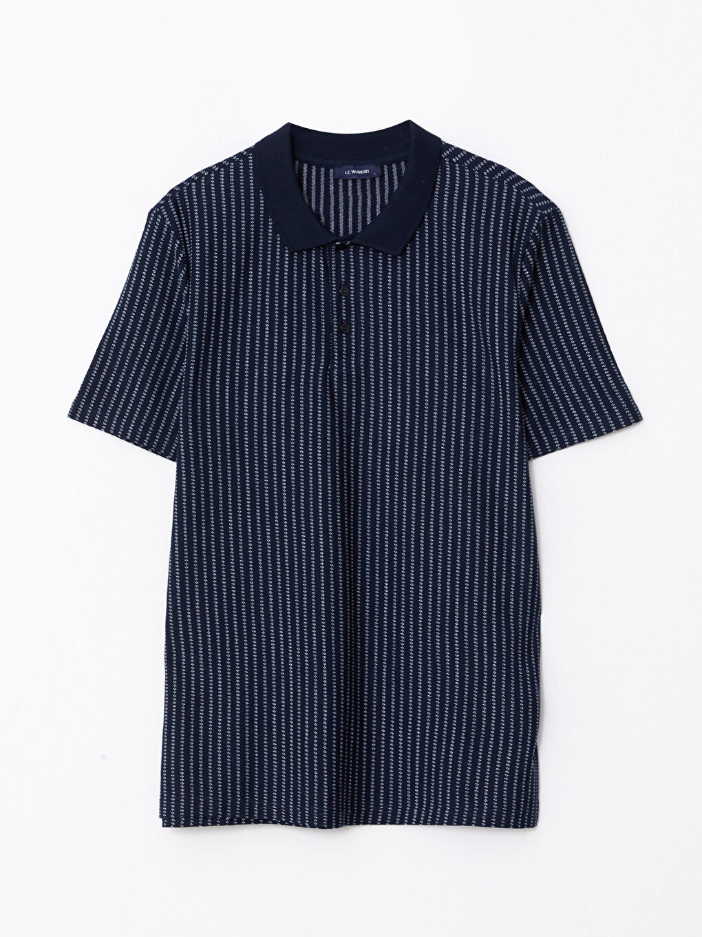 Polo Neck Short Sleeve Striped Piqué Mens T Shirt W29863z8 Lgs