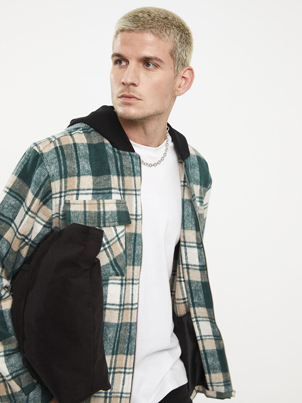 Regular Fit Long Sleeve Plaid Men's Flannel Shirt Jacket -W2AH19Z8-LME ...