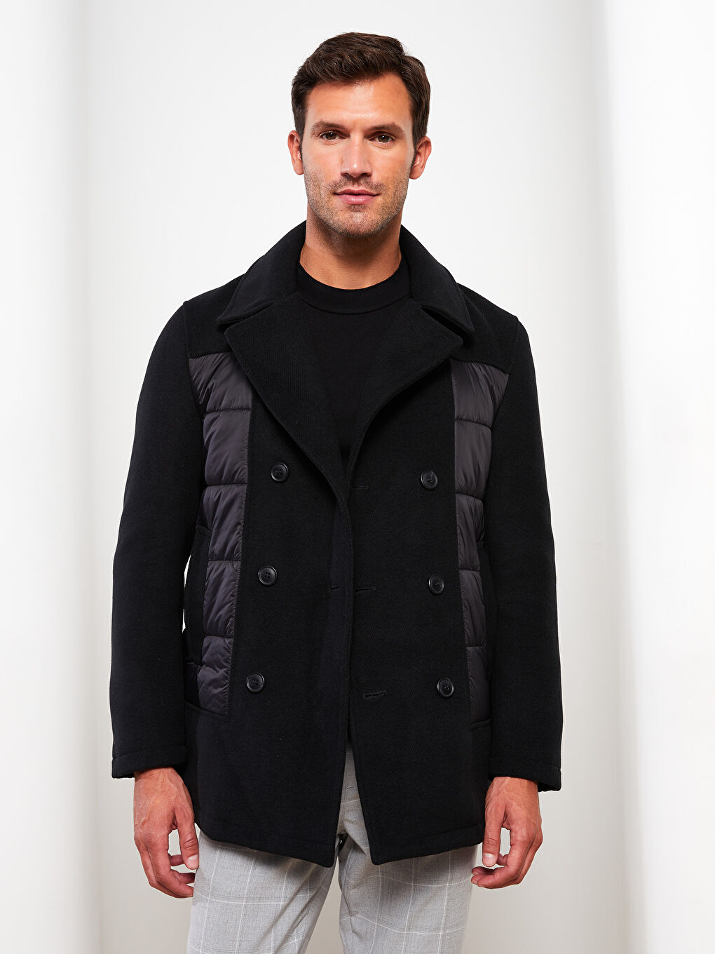 LC WAIKIKI Standard Pattern Jacket Collar Thick Men's Cachet Coat ...