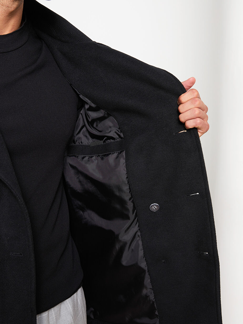 LC WAIKIKI Standard Pattern Jacket Collar Thick Men's Cachet Coat ...