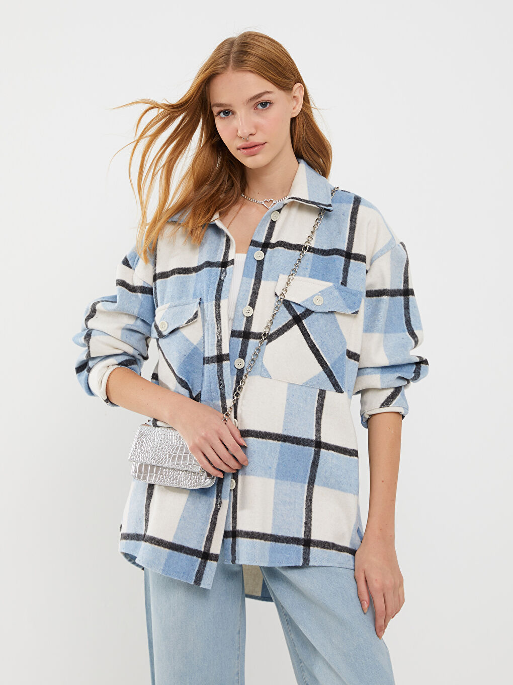 Plaid Long Sleeve Flannel Women Lumberjack Shirt Jacket -W2CC98Z8-SLG ...