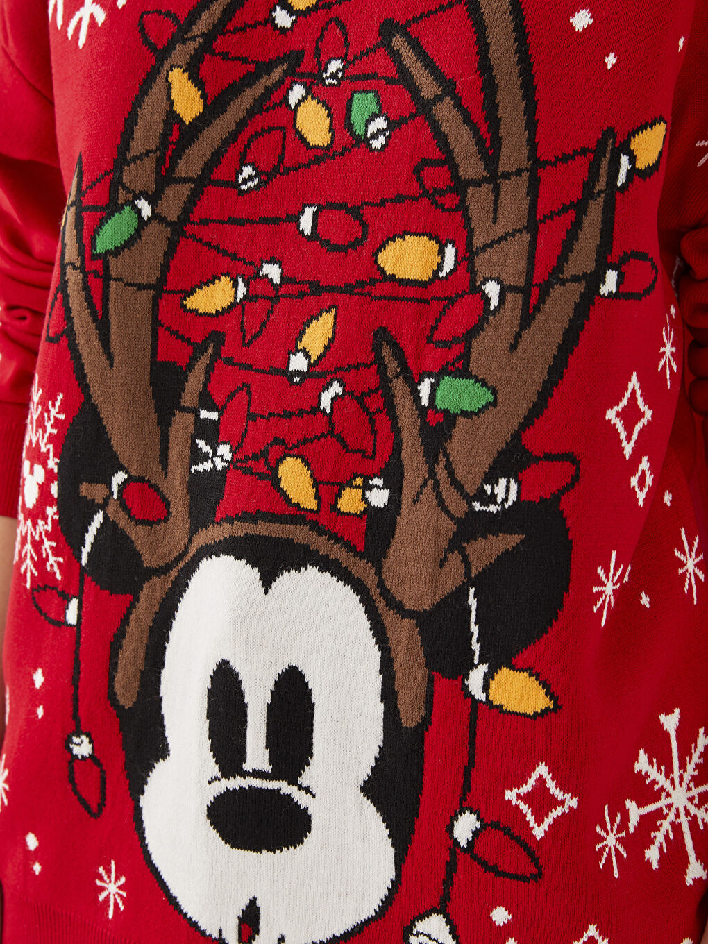 LC WAIKIKI Crew Neck Mickey Mouse Printed Long Sleeve Women's Tricot ...