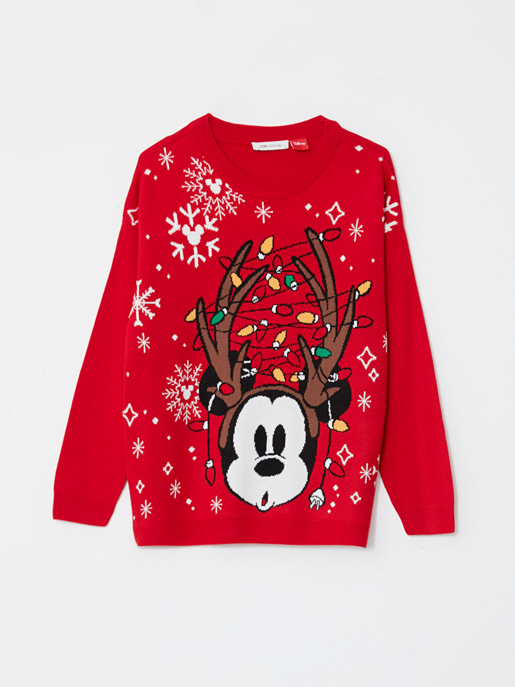 LC WAIKIKI Crew Neck Mickey Mouse Printed Long Sleeve Women's Tricot ...