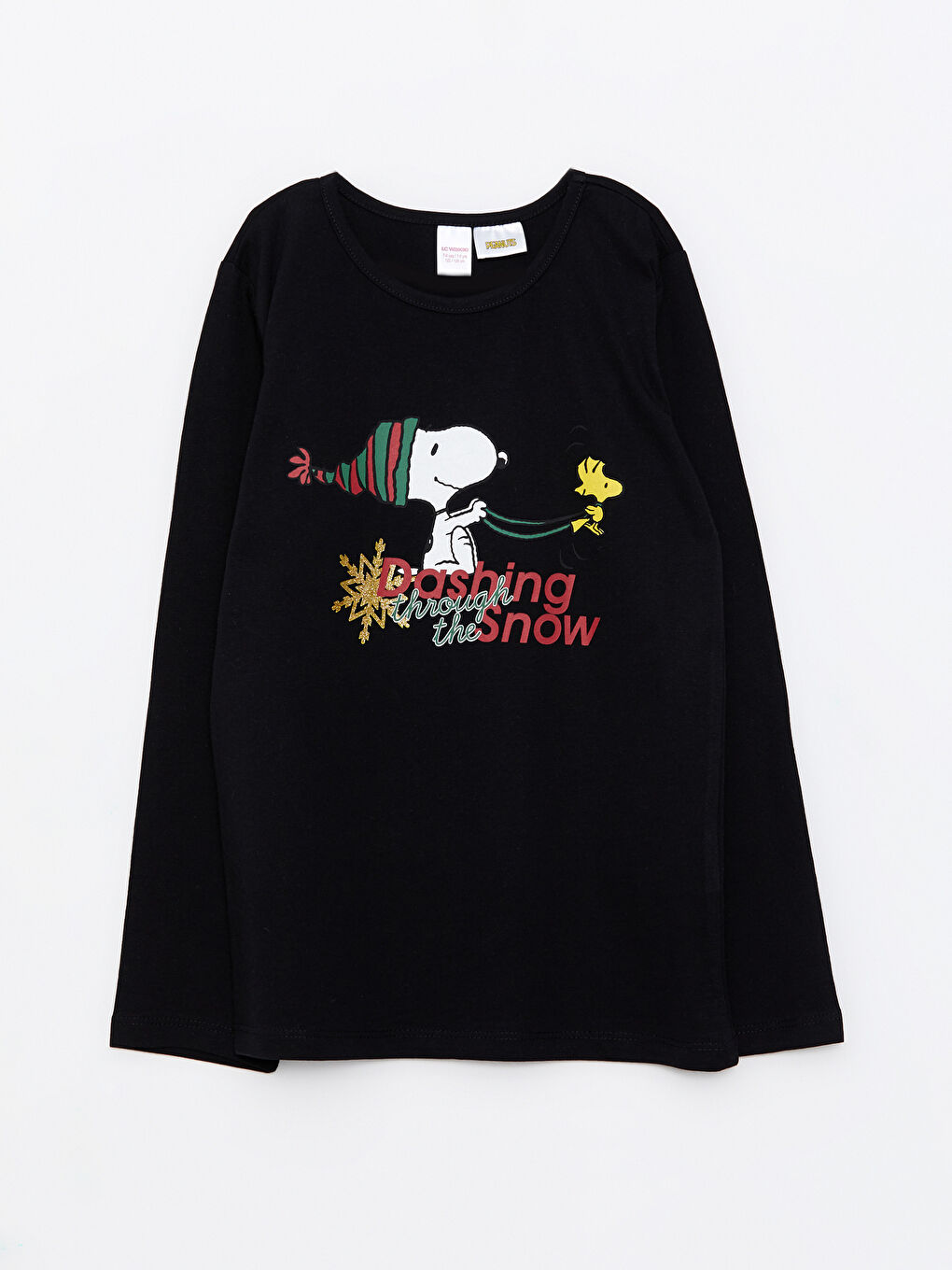 Crew Neck Snoopy Printed Long Sleeve Girls' Pyjamas Set -W2FJ80Z4-RQN ...
