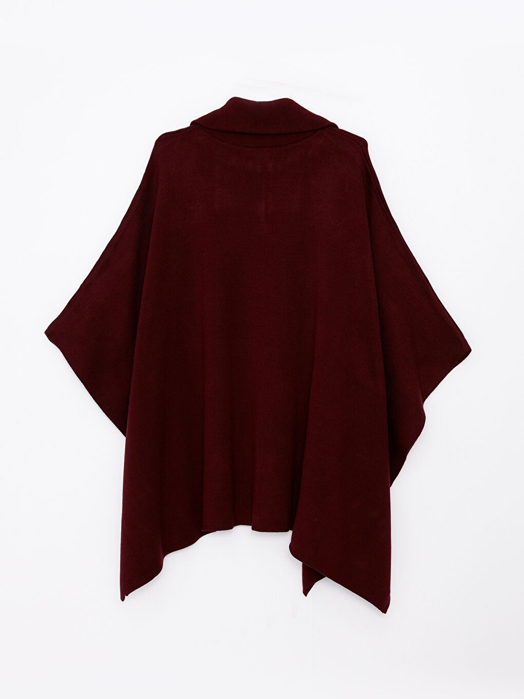 Polo Neck Plain Oversize Women's Knitwear Poncho -W2GI67Z8-SLC ...