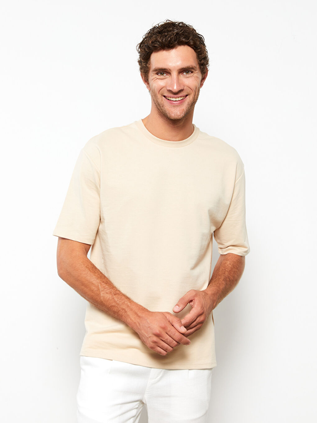 Crew Neck Short Sleeve Cotton Men's T-shirt -W2GM74Z8-RRT - W2GM74Z8 ...