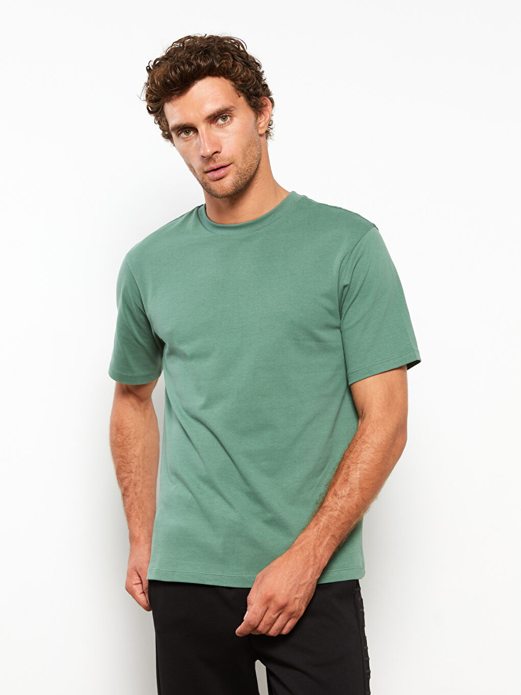 Crew Neck Short Sleeve Men's T-shirt -W2H007Z8-HBA - W2H007Z8-HBA - LC ...