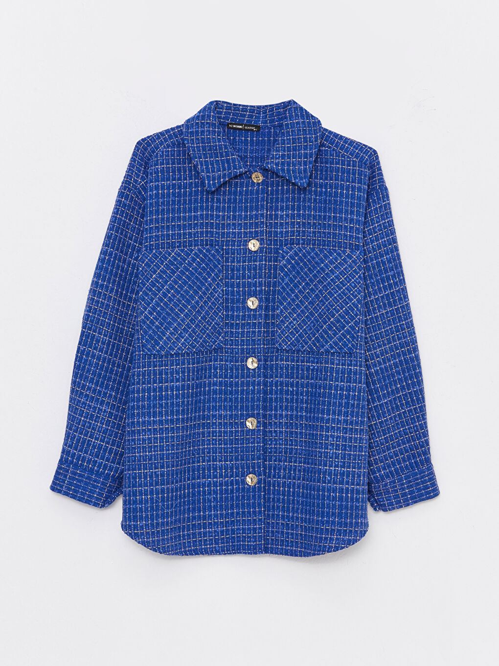 LC WAIKIKI Long Sleeve Plaid Women's Oversize Shirt Jacket With Front ...