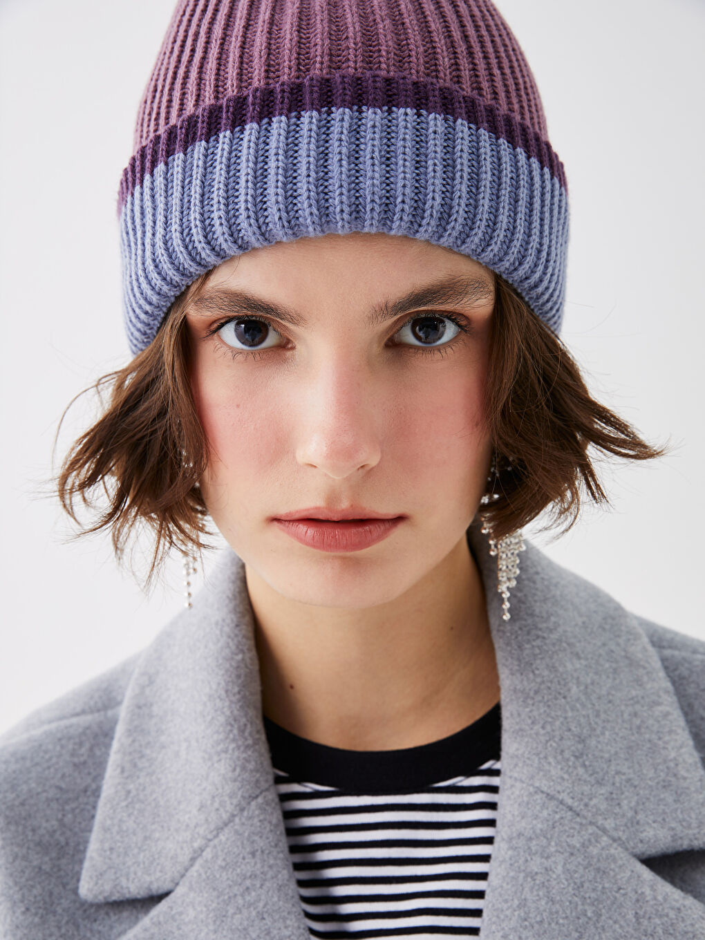 Color Block Women Tricot Beanie -W2IV60Z8-HBM - W2IV60Z8-HBM - LC Waikiki