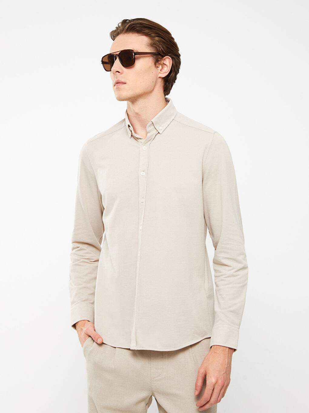 BEIGE Chemise -S30678Z8-CZB - S30678Z8-CZB - LC Waikiki