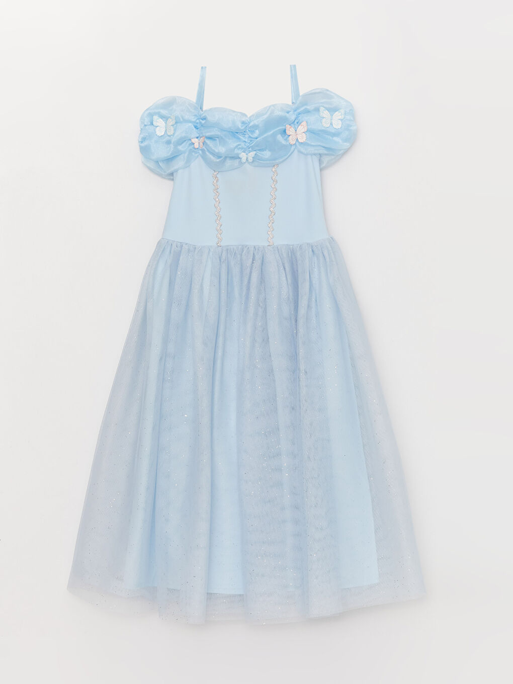 Square Neck Girls Dress -S31139Z4-QXE - S31139Z4-QXE - LC Waikiki