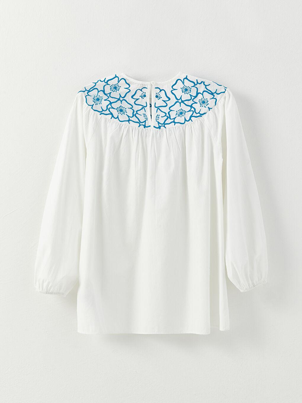 Tunique femme en coton à manches longues et col ras du cou MODESTE ...