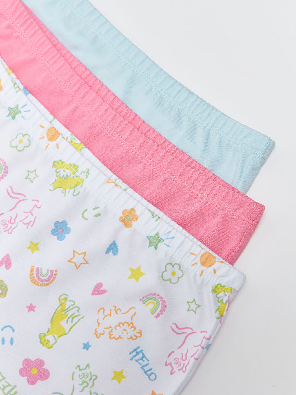Printed Cotton Girl Boxer 3-Pack -S3DL69Z4-LU8 - S3DL69Z4-LU8 - LC Waikiki