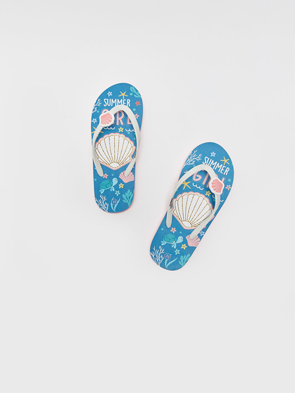 Printed Girl Flip Flops. -S3G384Z4-V2L - S3G384Z4-V2L - LC Waikiki
