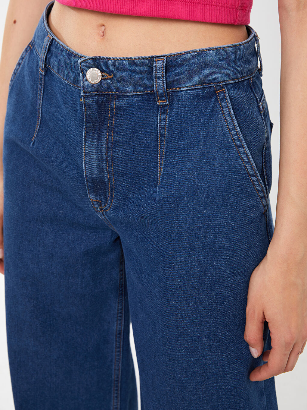 Normal Waist Wideleg Women's Jean Trousers -S3GV70Z8-507 - S3GV70Z8-507 ...