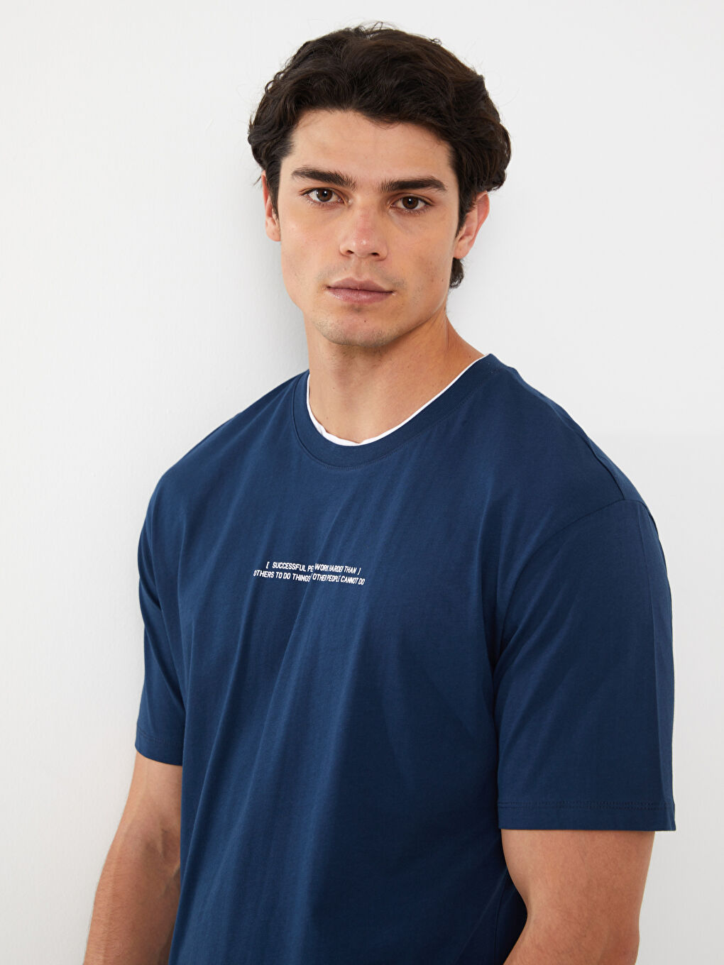 Crew Neck Short Sleeve Printed Combed Cotton Mens T Shirt S3it22z8