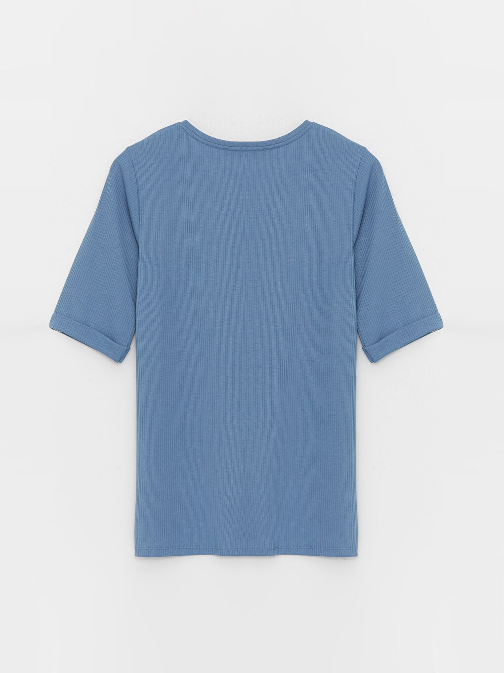 İNDİGO Bisiklet Yaka Düz Kısa Kollu Kadın Tişört - S3J134Z8-H9N | LCW