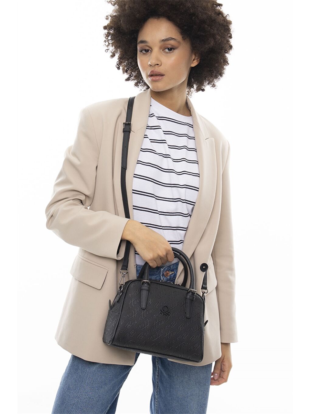 SİYAH Deri Görünümlü Baskılı Kadın Çapraz Çanta - S3JJ73Z8-HEG | LCW