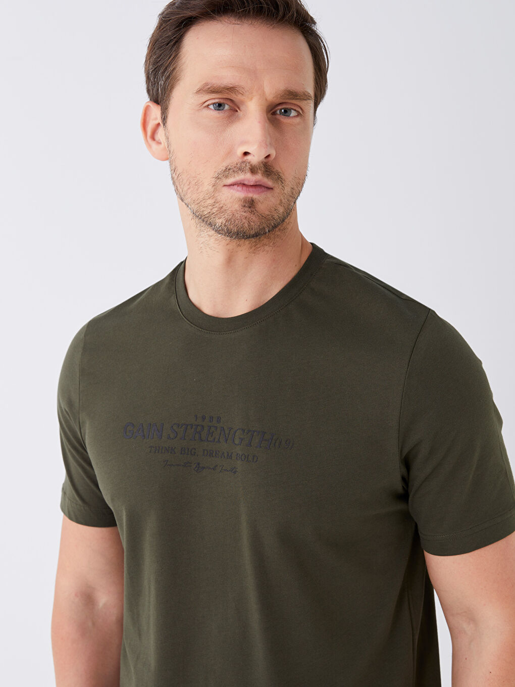 Crew Neck Short Sleeve Printed Combed Cotton Mens T Shirt S3ke14z8