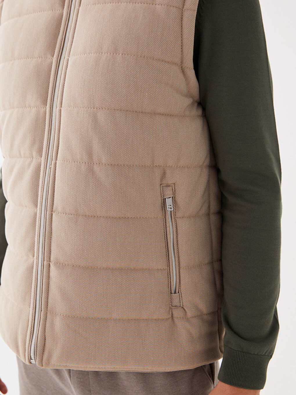 Slim Fit High Collar Men's Inflatable Vest -W30455Z8-DU7 - W30455Z8-DU7 ...