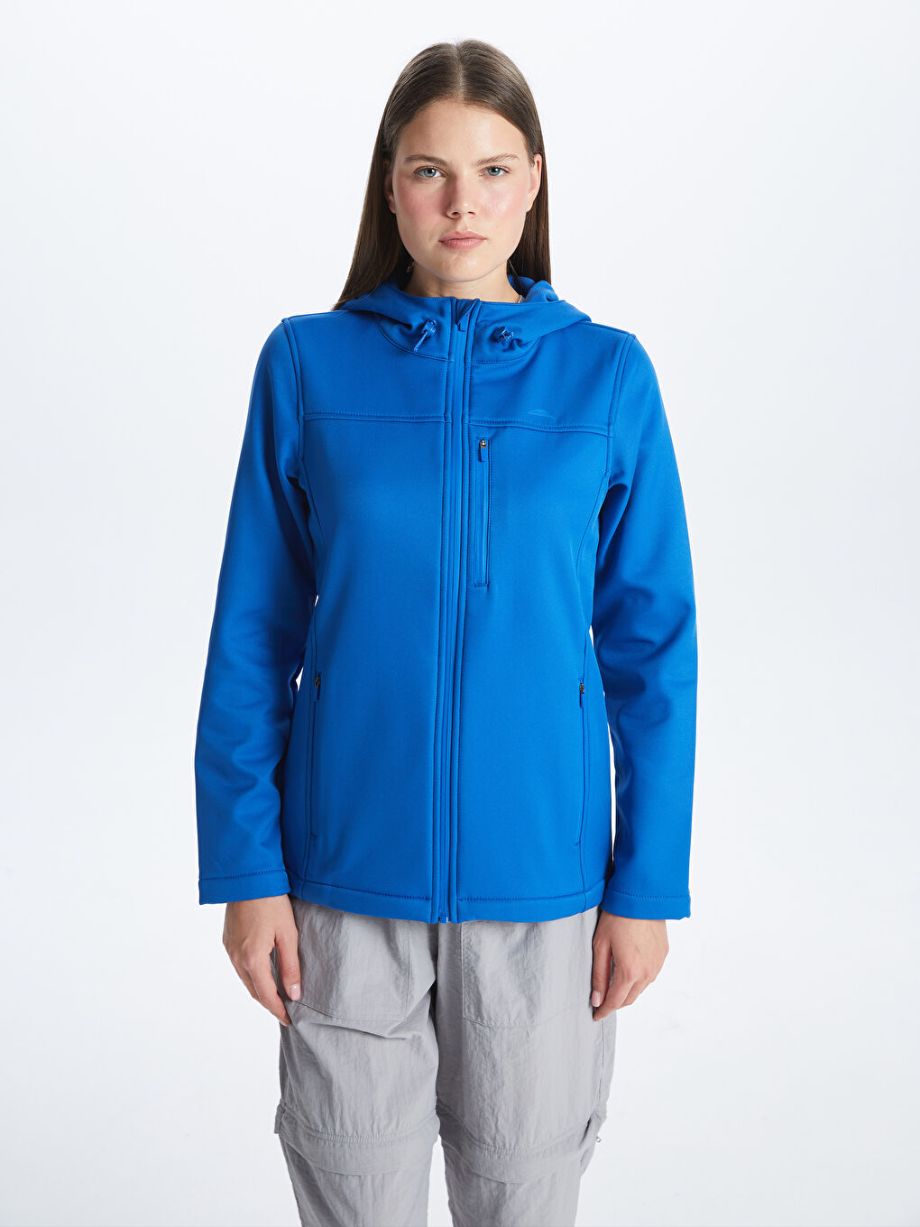 LC WAIKIKI Women's Hooded Reflector Printed Long Sleeve Coat -W31136Z8 ...