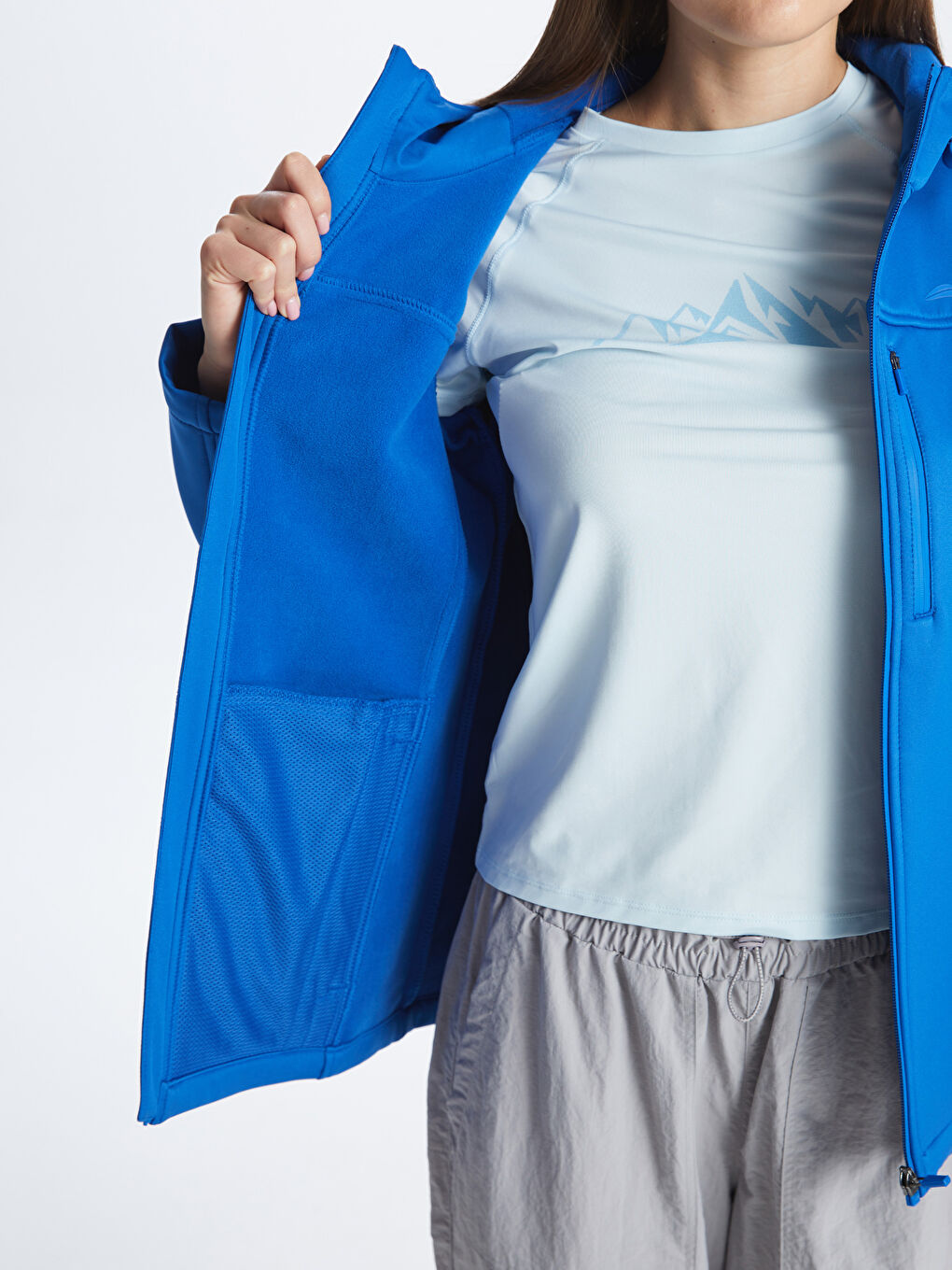 LC WAIKIKI Women's Hooded Reflector Printed Long Sleeve Coat -W31136Z8 ...