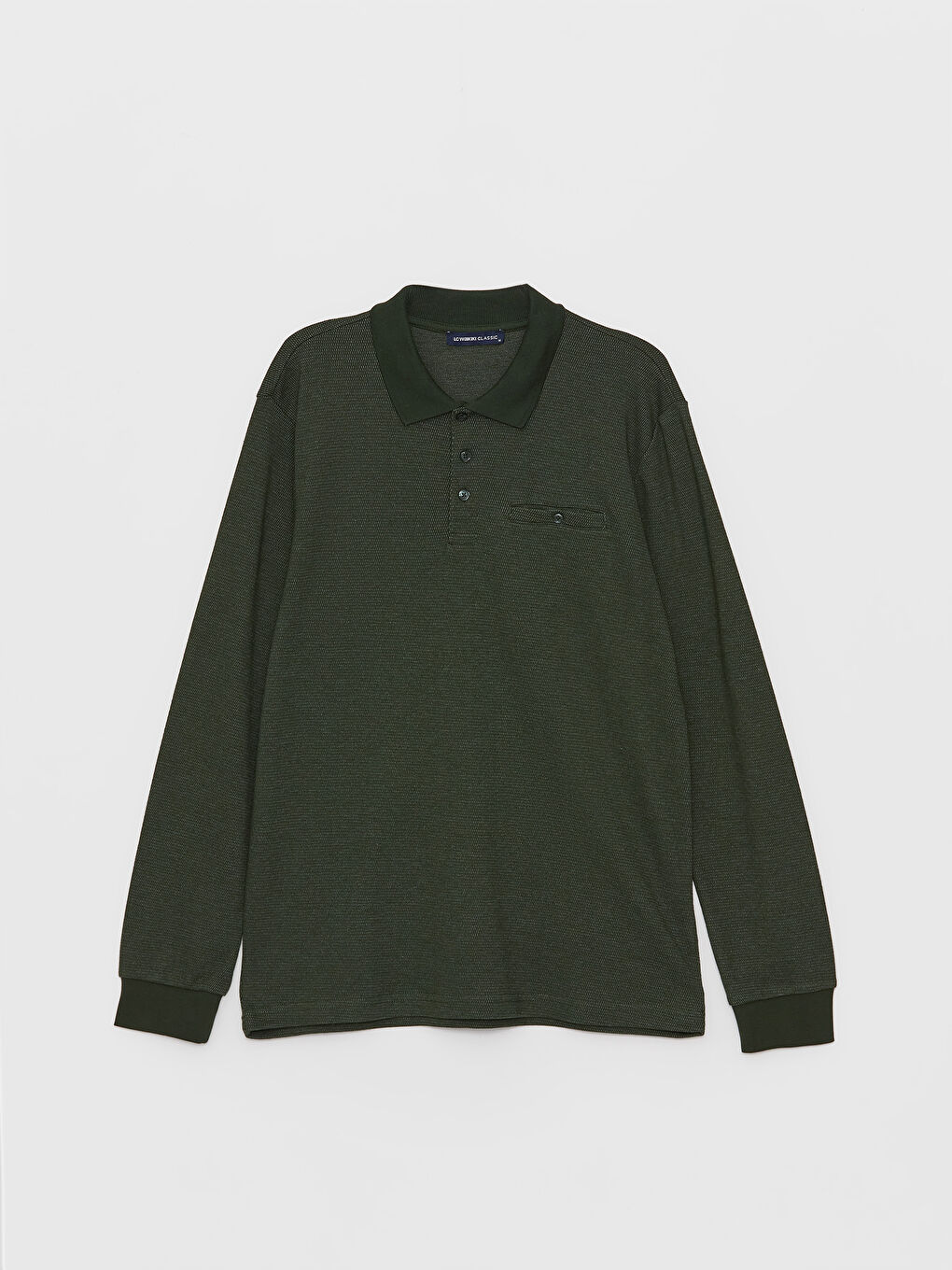 YEŞİL Polo Yaka Uzun Kollu Erkek Sweatshirt - W31601Z8-MKD | LCW