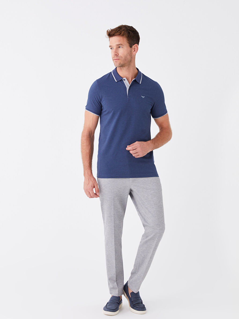 Klasična pamučna pike majica kratkih rukava sa polo kragnom -W32387Z8-F2Y - W32387Z8-F2Y - LC ...