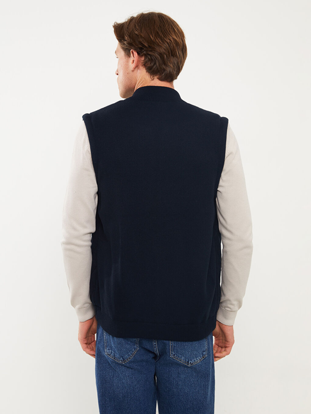 Standard Pattern College Collar Men's Vest -W32975Z8-RFH - W32975Z8-RFH ...