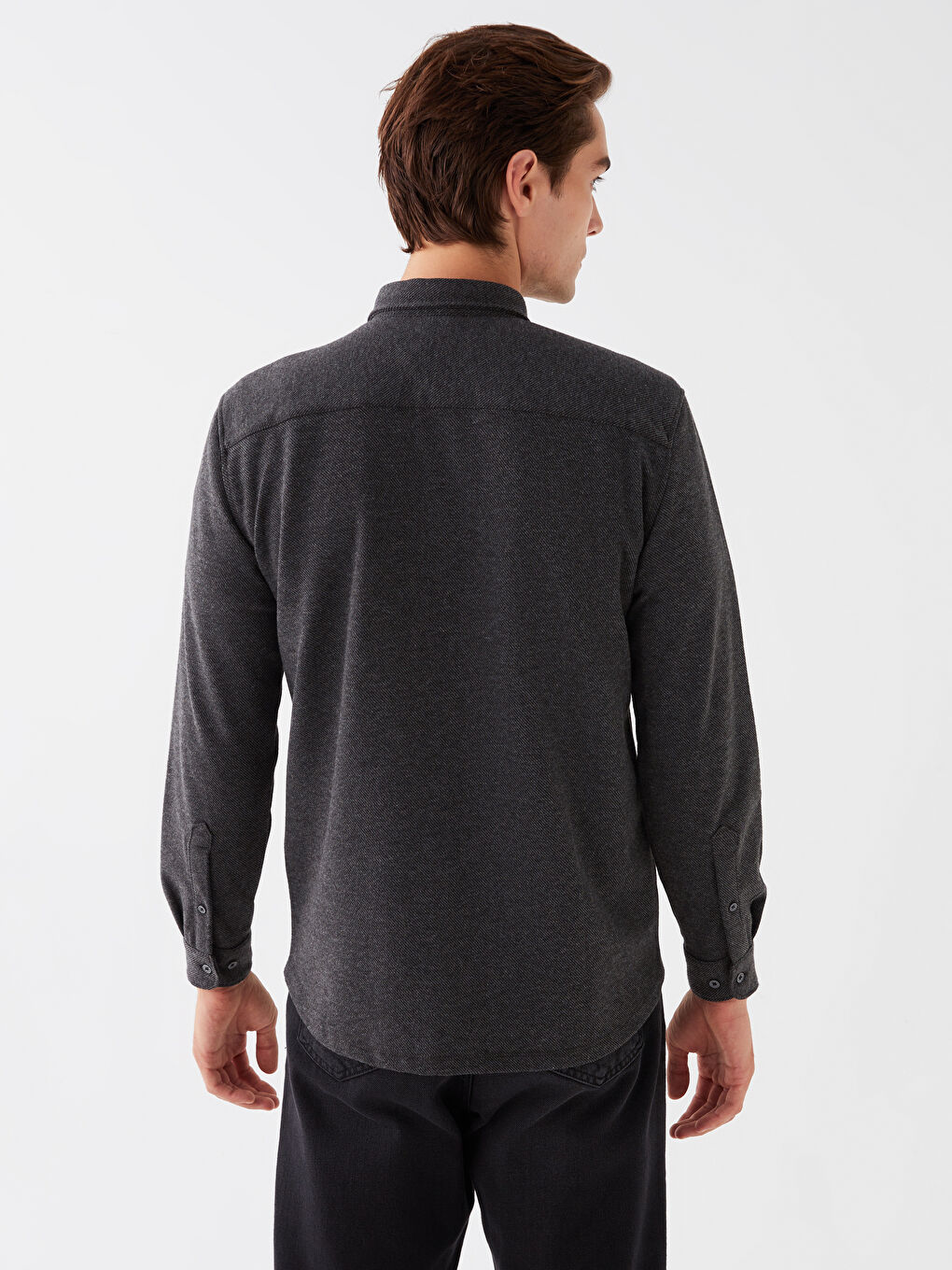 ANTRASİT Slim Fit Uzun Kollu Erkek Gömlek - W3BD57Z8-SPV | LCW