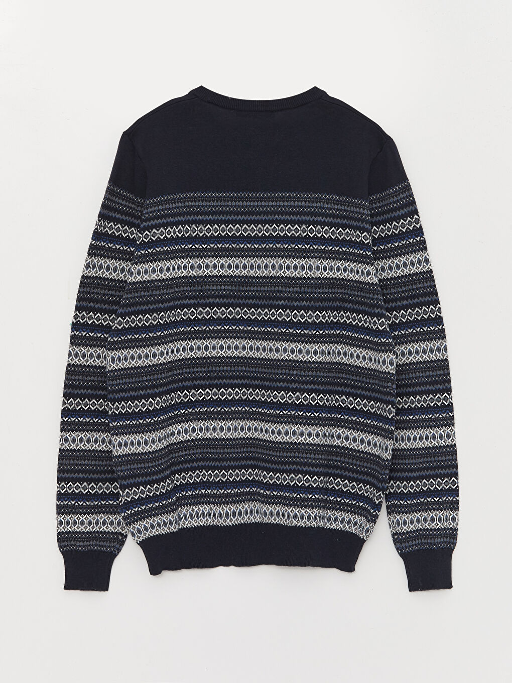 Crew Neck Long Sleeve Men's Tricot Sweater -W3BE00Z8-RFH - W3BE00Z8-RFH ...