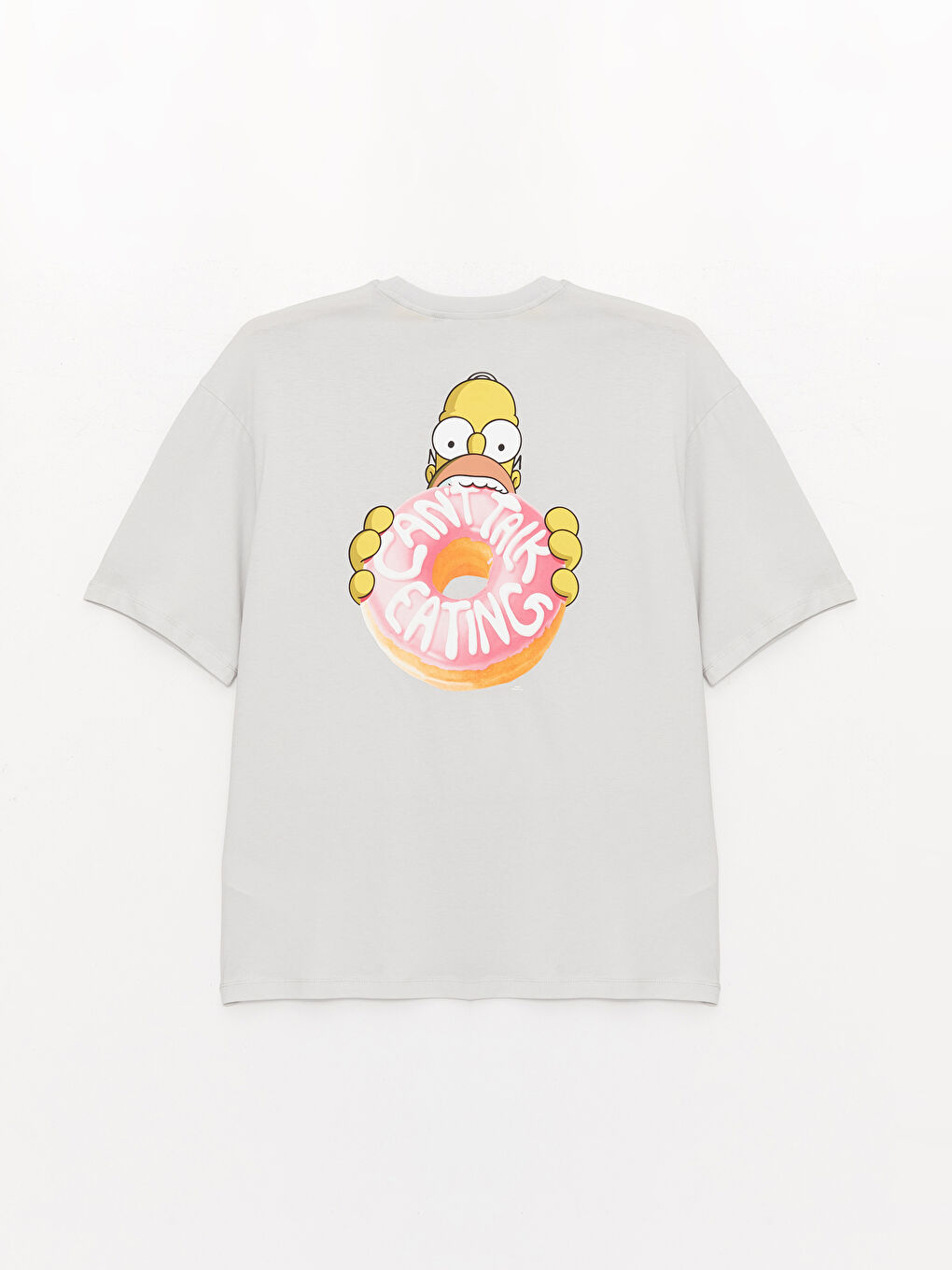 GRİ Bisiklet Yaka Kısa Kollu The Simpsons Baskılı Penye Erkek Tişört ...