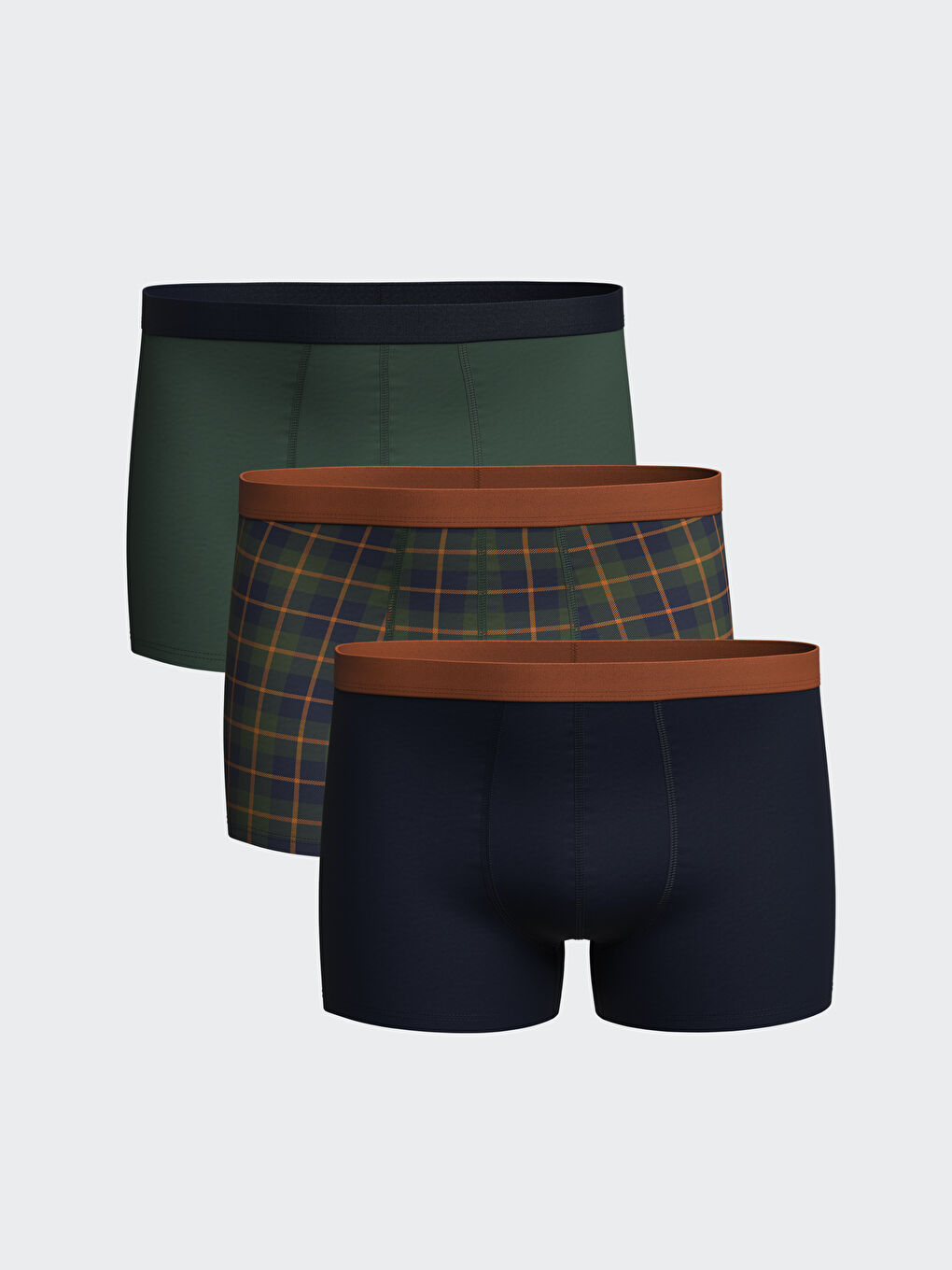 LACİVERT Standart Kalıp Pamuklu Esnek Erkek Boxer 3'lü - W3DK31Z8-LSJ | LCW